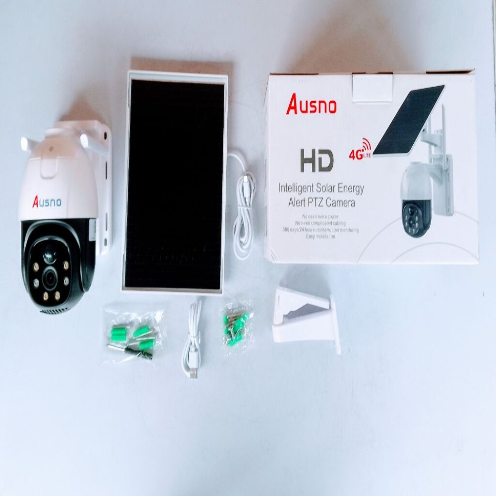 Ausno 2mp 4G Single Lens Solar Energy Alert PTZ Big Outdoor Camera With ...