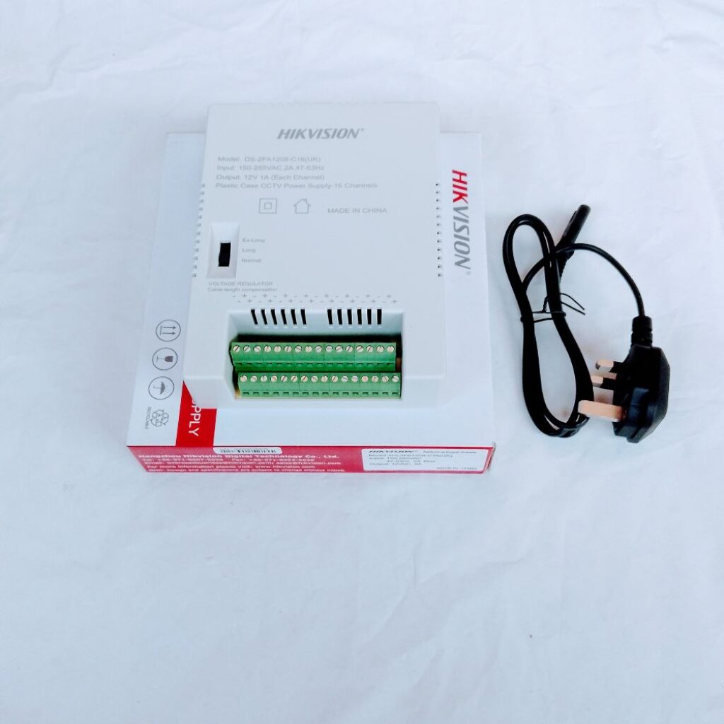 Hikvision 16way Power Supply Box With Power Cord [DS-2FA1208-C16(UK ...