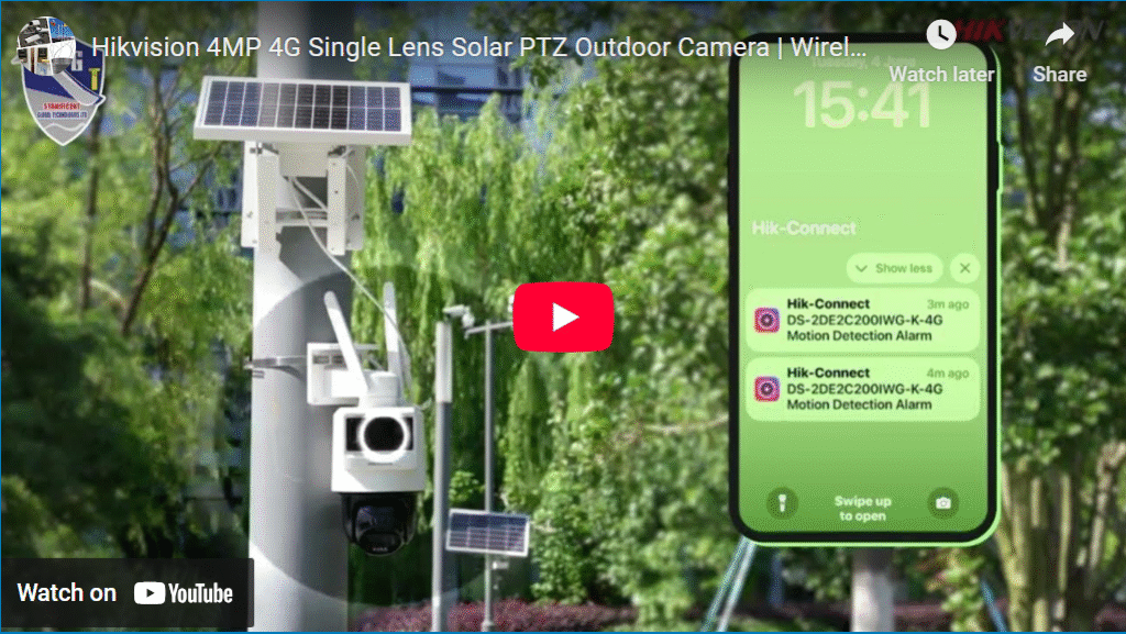 Hikvision 4MP 4G Single Lens Solar PTZ Outdoor Camera | Wireless ...