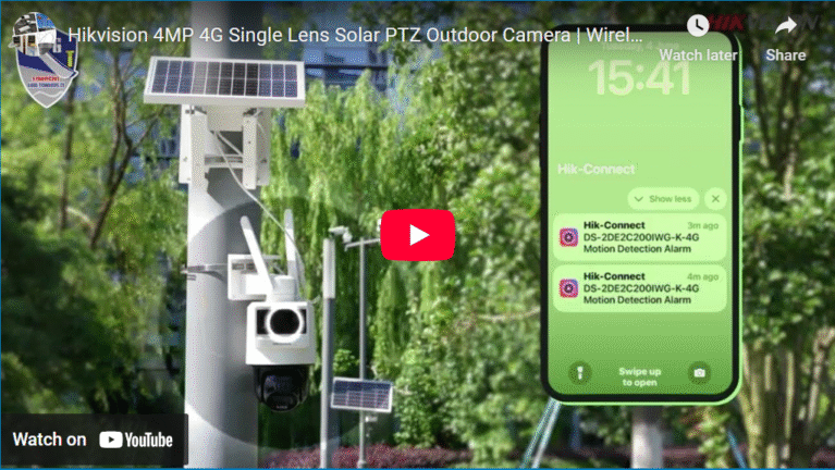Hikvision 4MP 4G Single Lens Solar PTZ Outdoor Camera | Wireless ...