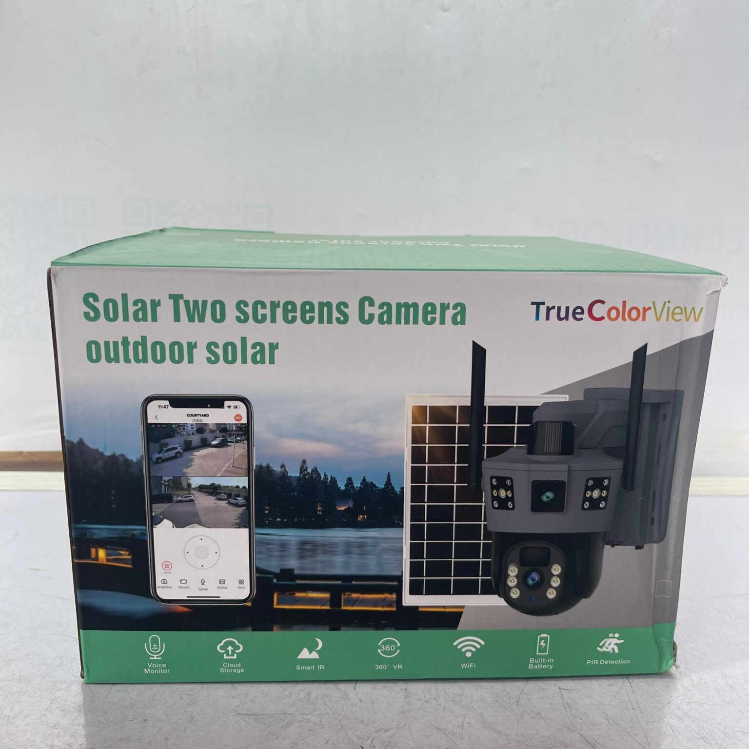 Skyvision 5MP 4G Dual Lens Triple Screen Solar PTZ Big Outdoor Camera ...