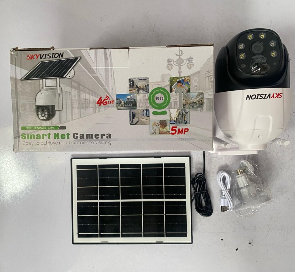 Skyvision 5MP 4G Single Lens Solar PTZ Big Outdoor Camera With Auto ...