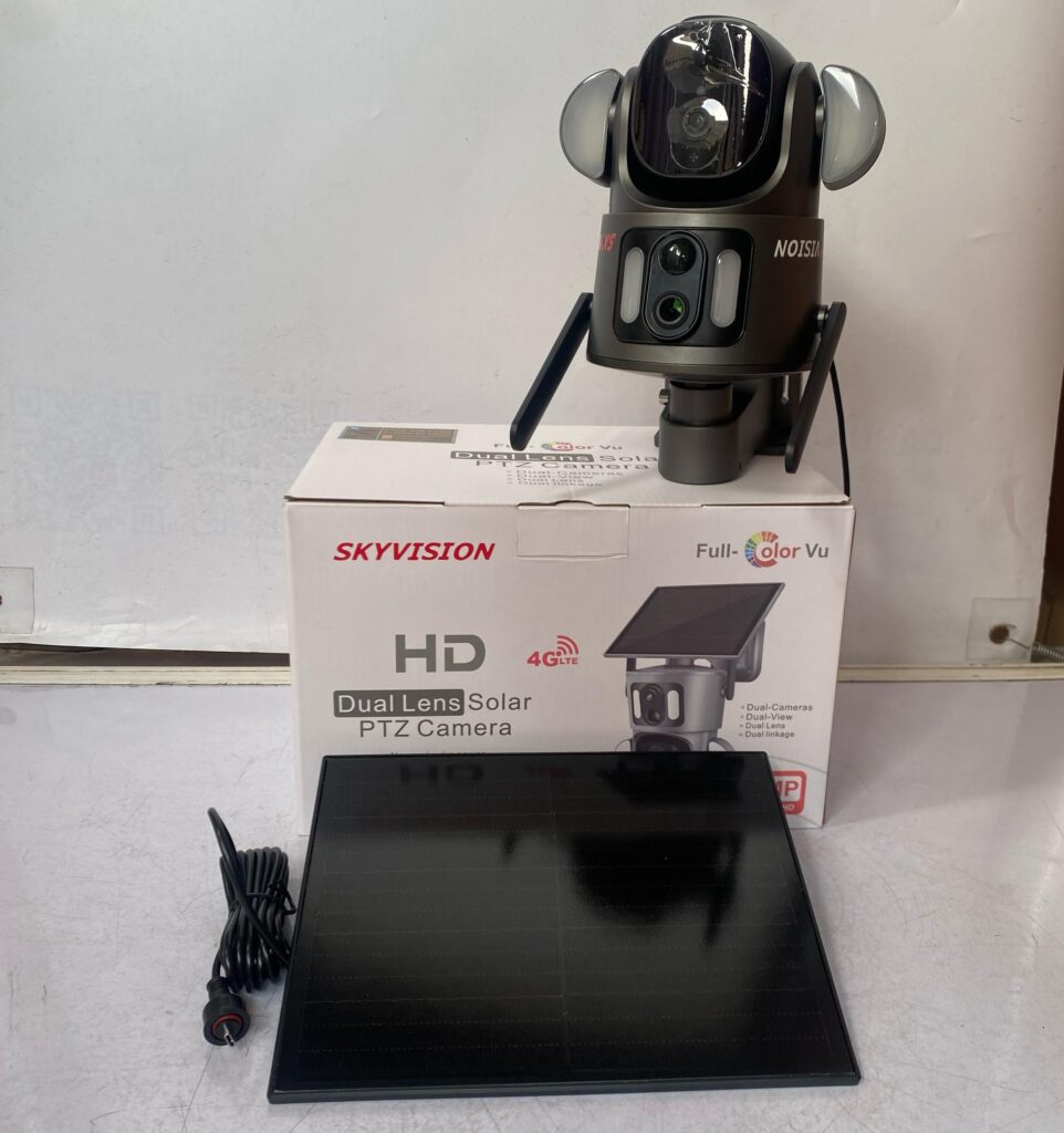 Skyvision 8MP 4G Dual Lens Solar PTZ Big Outdoor Camera With Auto ...