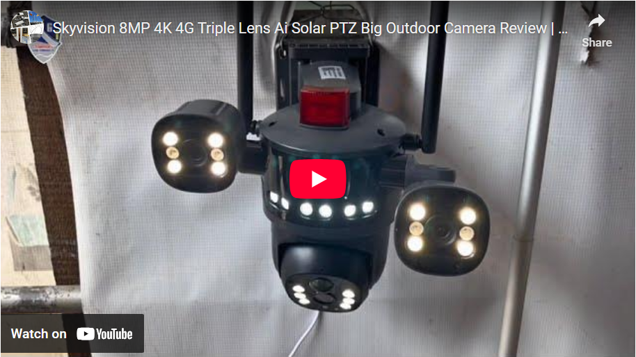 Skyvision 8MP 4K 4G Dual Lens Triple Screen Ai Solar PTZ Big Outdoor ...