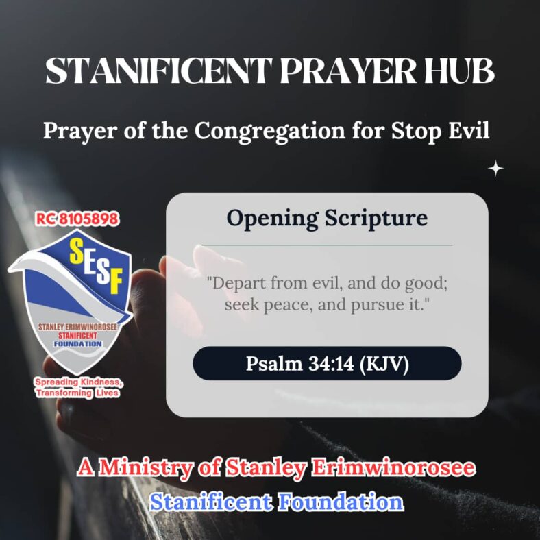 Prayer of the Congregation for Stop Evil - Stanificent Global ...