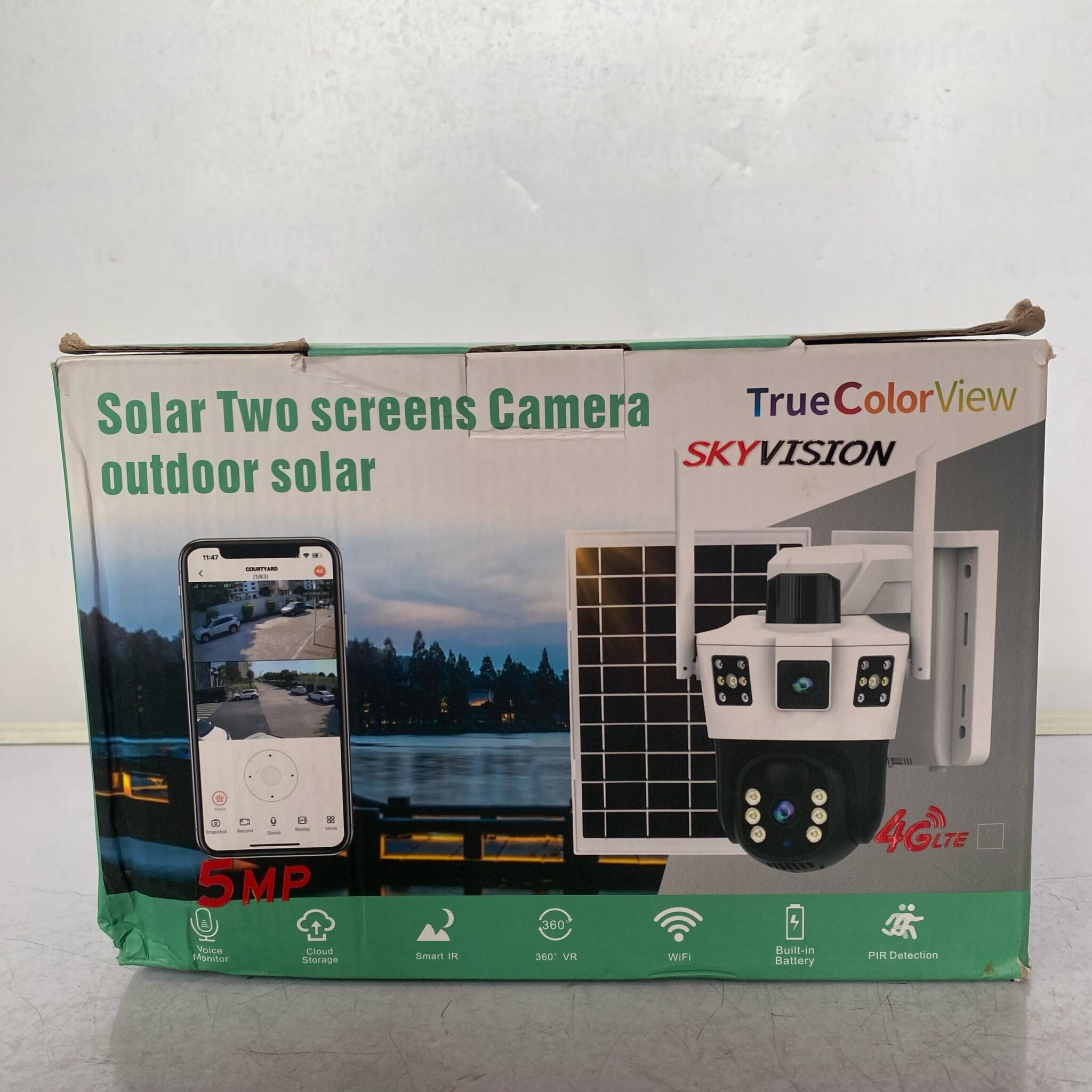 Skyvision 5MP 4G Triple Lens Solar PTZ Big Outdoor Camera With Auto ...