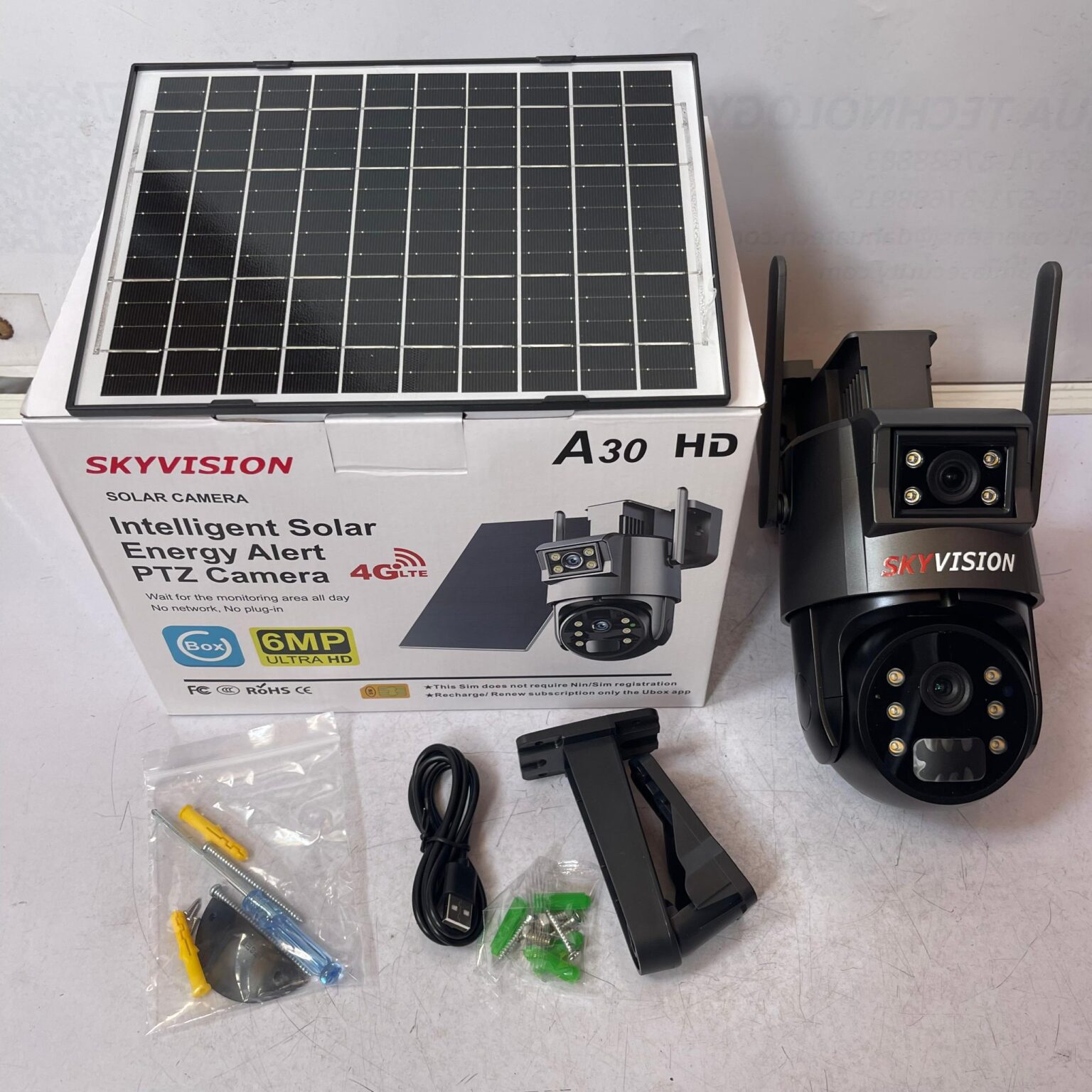 Skyvision 6MP A30 4G Dual Lens Solar PTZ Mini Outdoor Camera With Auto ...
