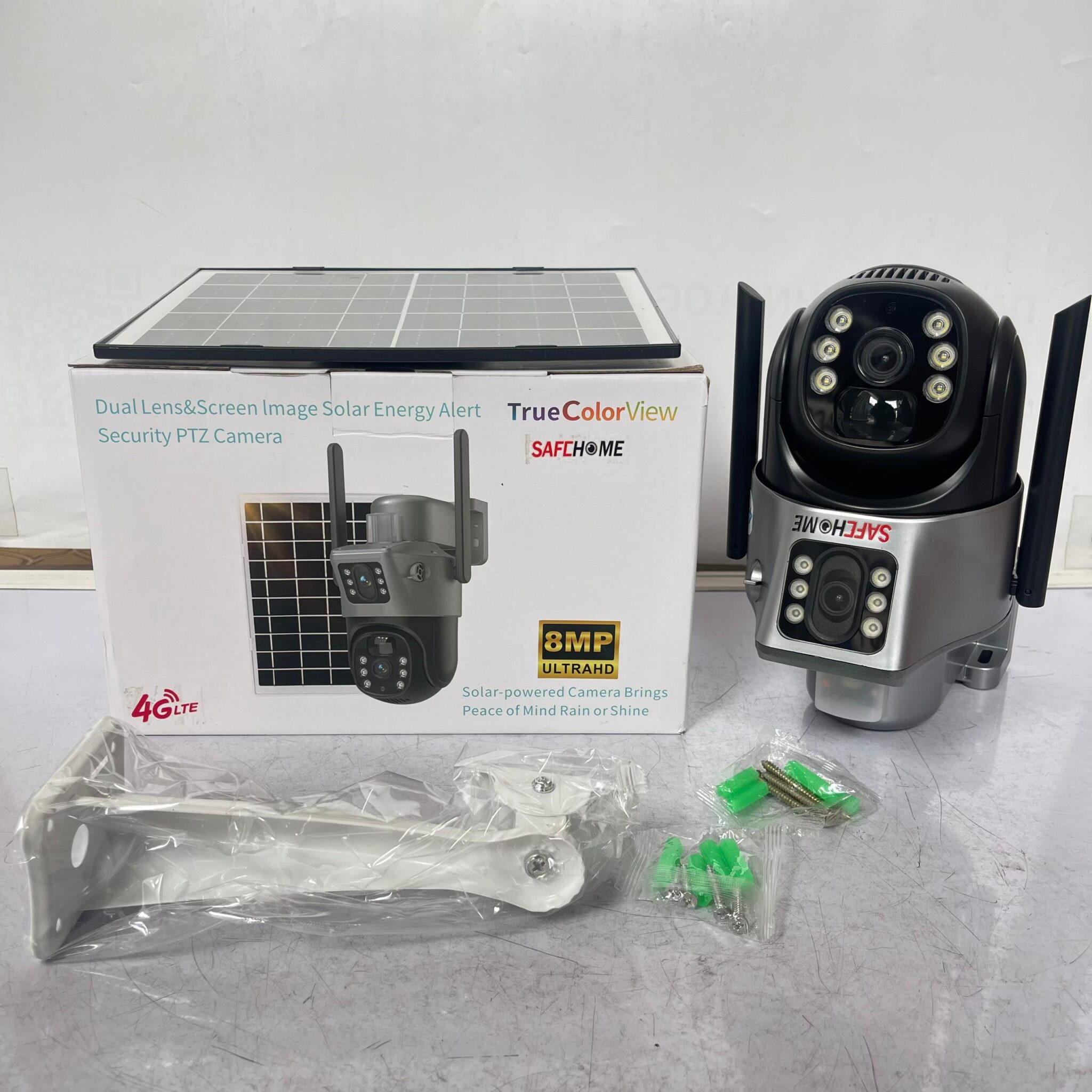 Safehome 8MP 4G Dual Lens Solar PTZ Big Outdoor Camera With Auto ...