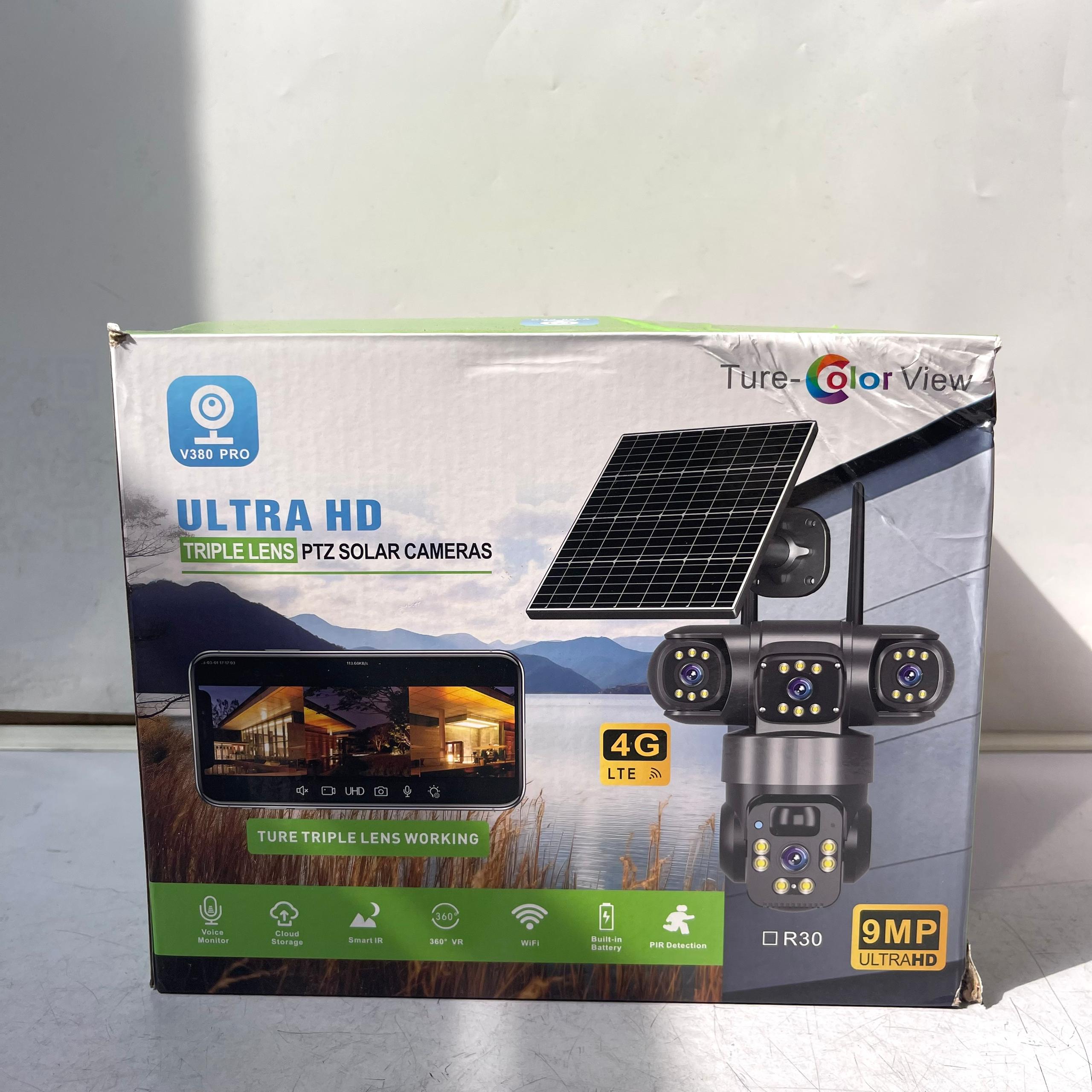 Skyvision 9MP 4G True Triple Lens Solar PTZ Big Outdoor Camera With ...