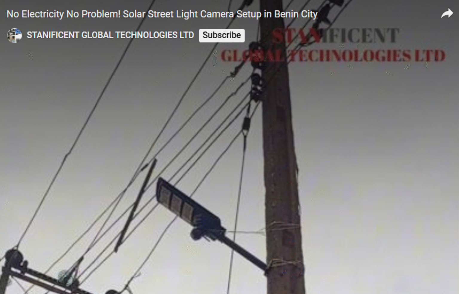 No Electricity No Problem! Solar Street Light Camera Setup in Benin City - Stanificent Global ...